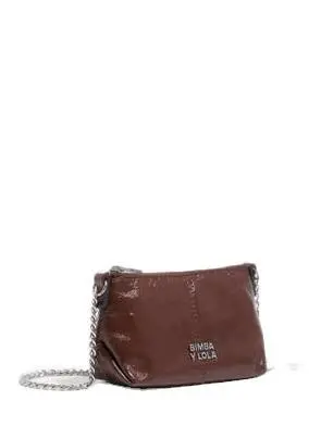 Bimba Y Lola Micro Leather Crossbody Bag - Moka