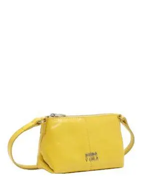 Bimba Y Lola Micro Leather Crossbody Bag - Yellow