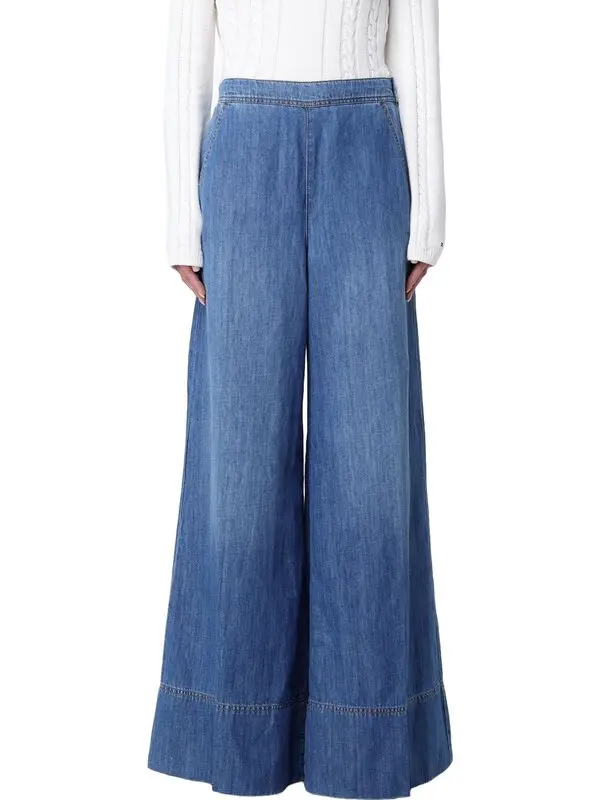 Pinko Wide Leg Jeans - Natural
