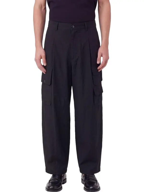 Giorgio Armani Pleated Cargo Trousers - Black