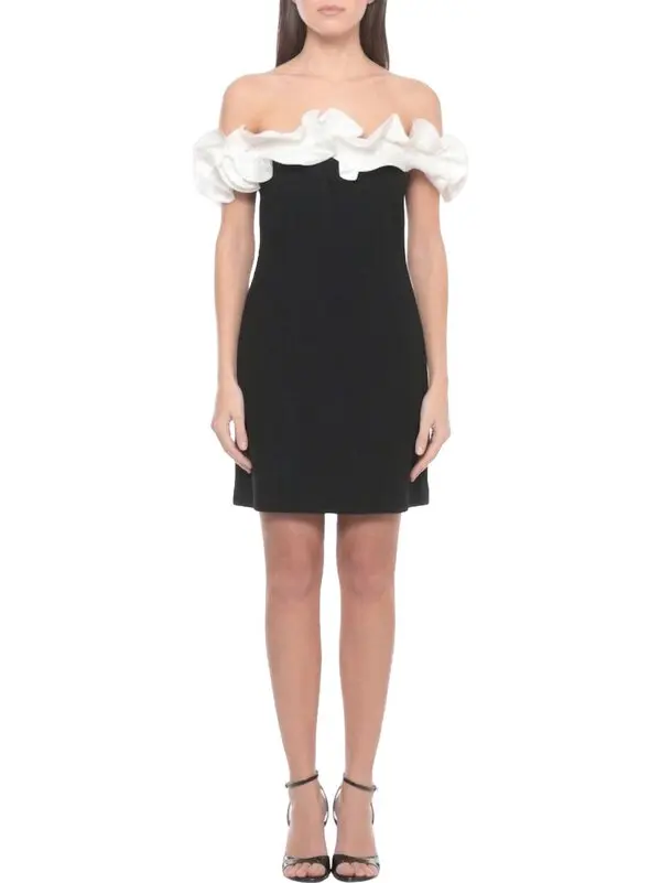 ROTATE BY BIRGER CHRISTENSEN Off-the-shoulder Ruffled Dress - Black