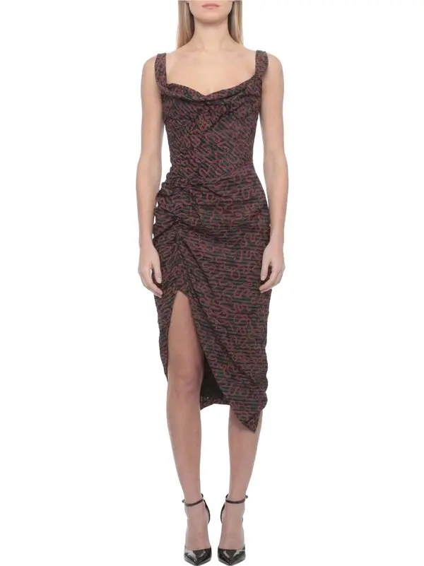 VIVIENNE WESTWOOD Sleeveless Printed Dress - Black