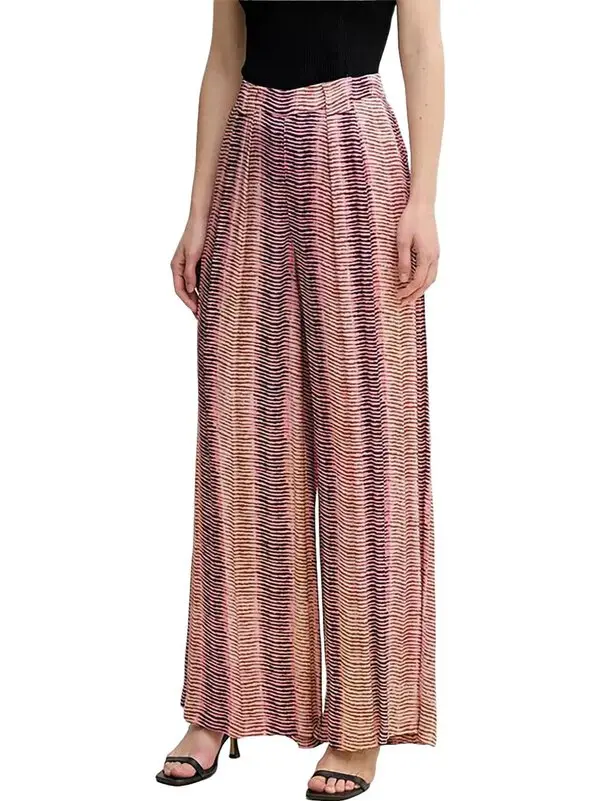 HOSS INTROPIA All-over Patterned Pleated Trousers - Pink