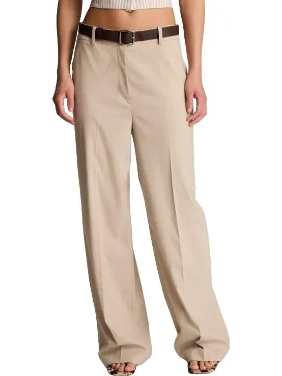 KENNETH COLE High-waisted Wide-leg Trousers - Tlesstaup/wht