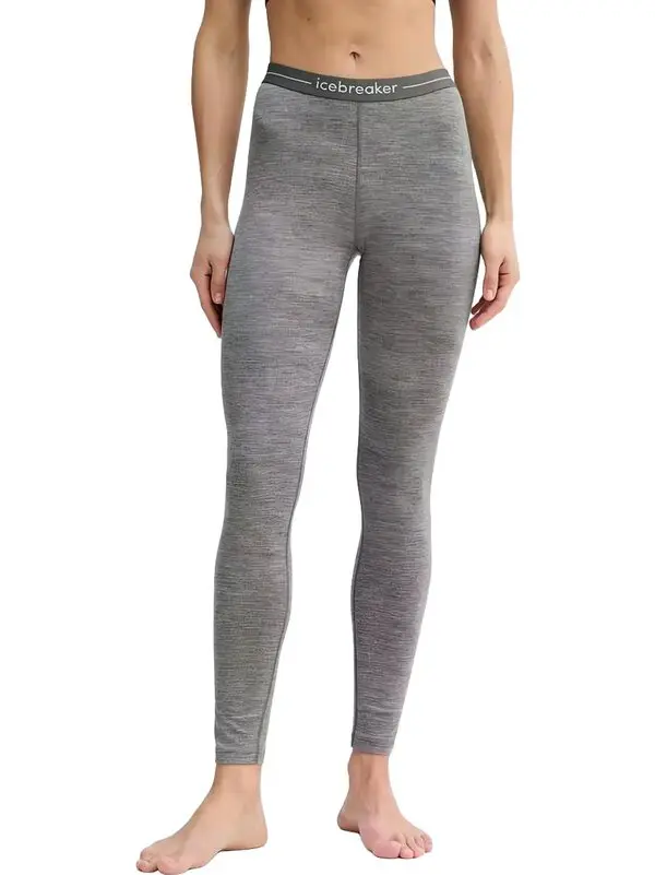 Icebreaker Logo Waistband Leggings - Grey