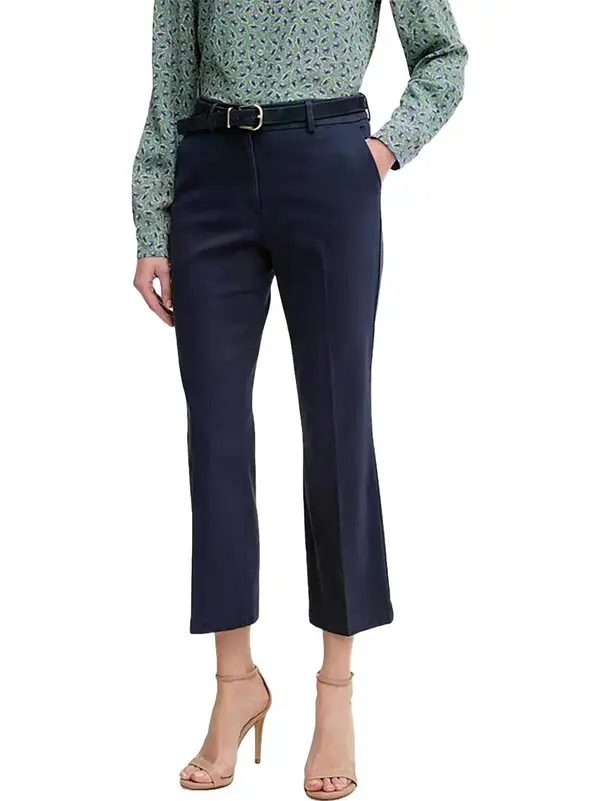 Sisley Cropped Trousers - Blue