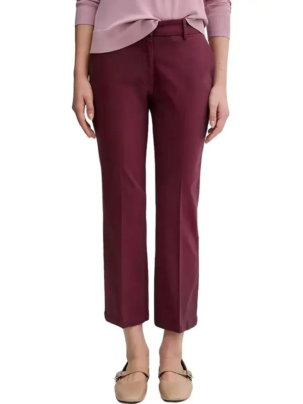 Sisley Trousers With Welt Pockets - Red