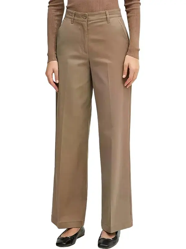 Sisley Wide-leg Trousers - Neutrals