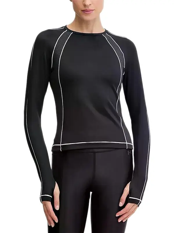 Under Armour Long-sleeve Top With Piped Trim - Black