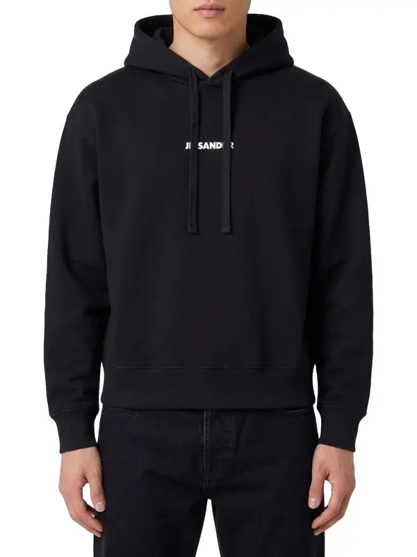 JIL SANDER Logo Hoodie - Black