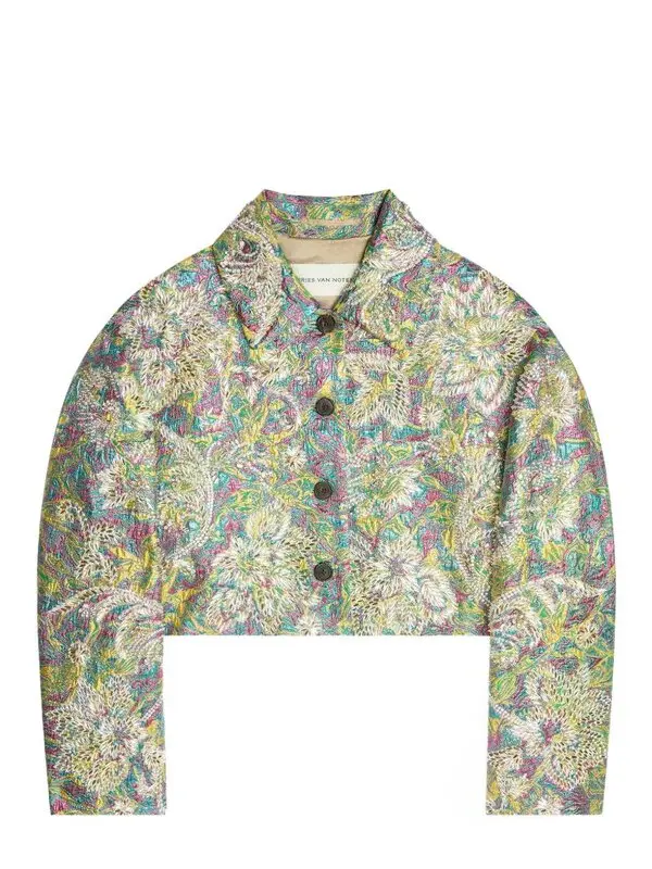 Dries Van Noten Jacquard-pattern Jacket - Green