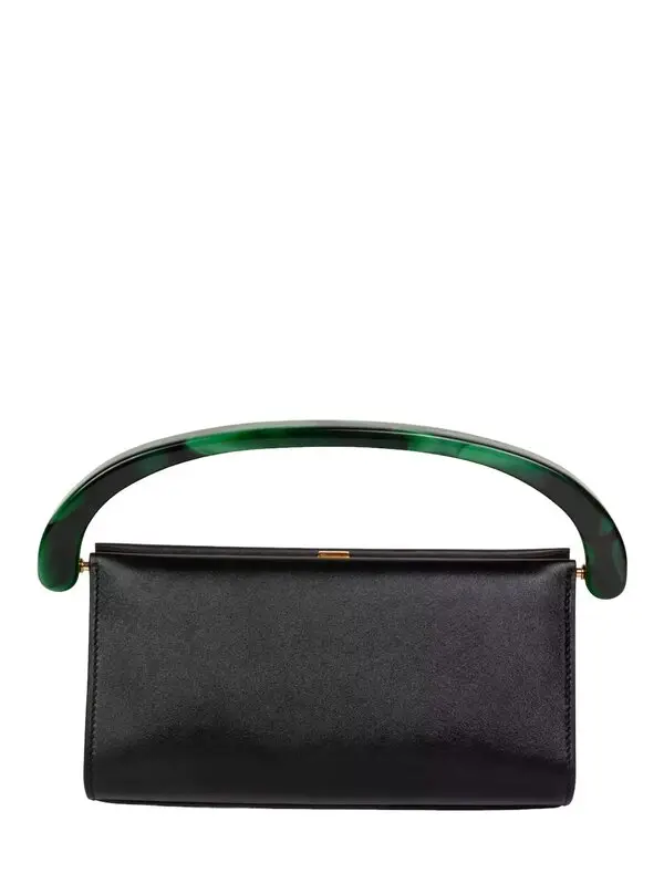 Dries Van Noten Small Leather Top Handle Bag - Black