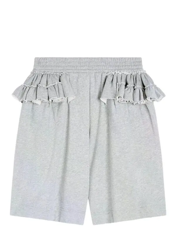 Dries Van Noten Loose Ruffled Shorts - Grey
