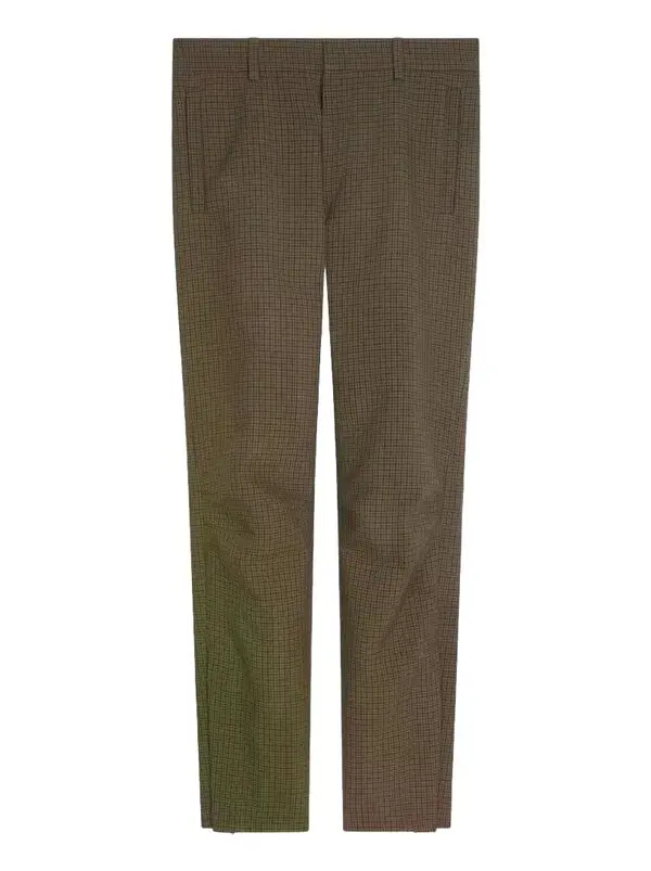Dries Van Noten Gingham Trousers - Brown