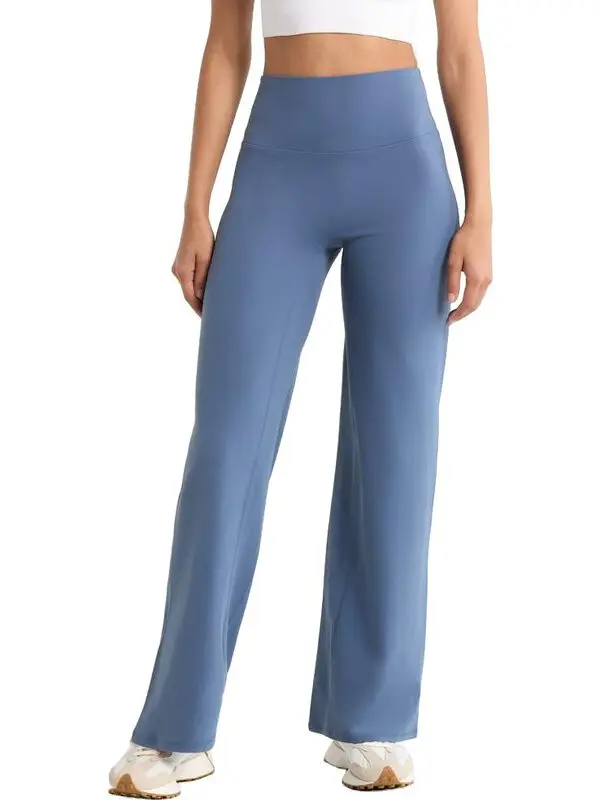 Zella Zen High Waist Straight Leg Pants - Blue Vintage