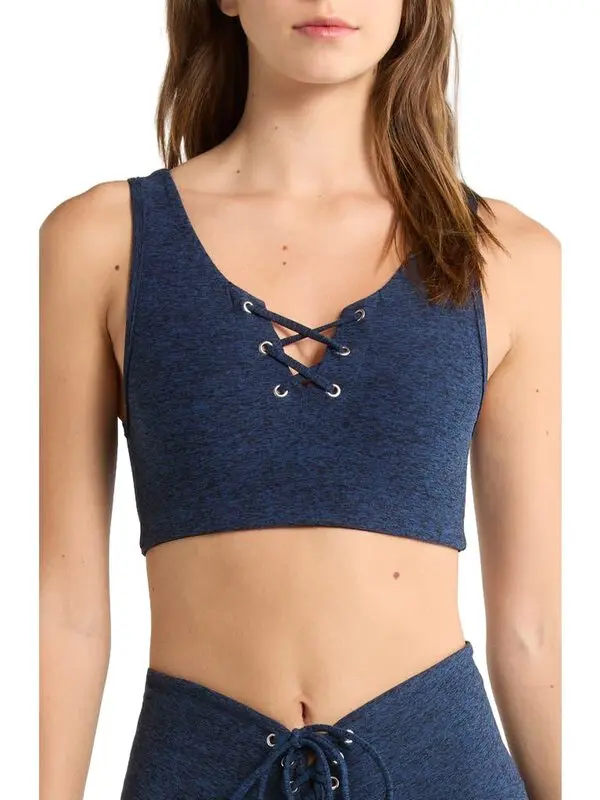 Year Of Ours Football Stretch Sports Bra - Navy