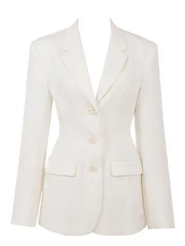 House Of Cb Tailored Stretch-woven Blazer - Ivory