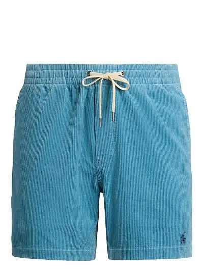 Polo Ralph Lauren Logo-embroidered Cotton-corduroy Shorts - Blue Note