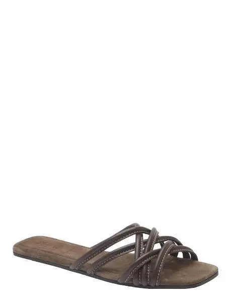 Brunello Cucinelli Strappy Slide Sandal - Testa Moro