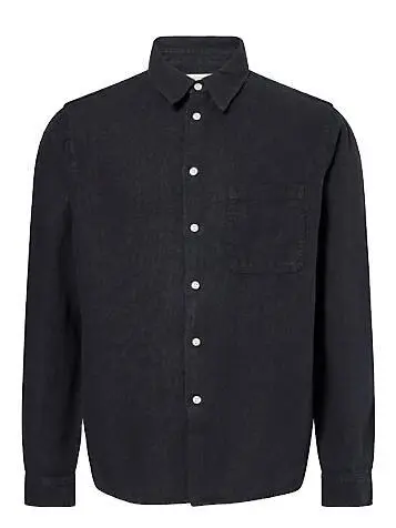 Citizens Of Humanity Cairo Patch-pocket Linen Shirt - Navy