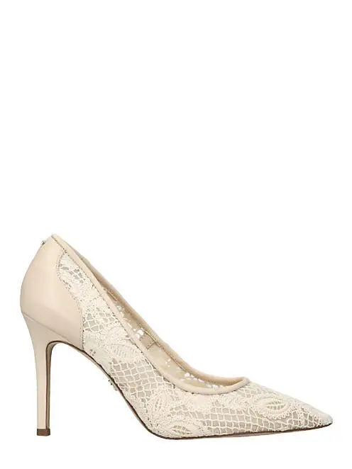 Sam Edelman Lace Pointed Toe Courts - Cream
