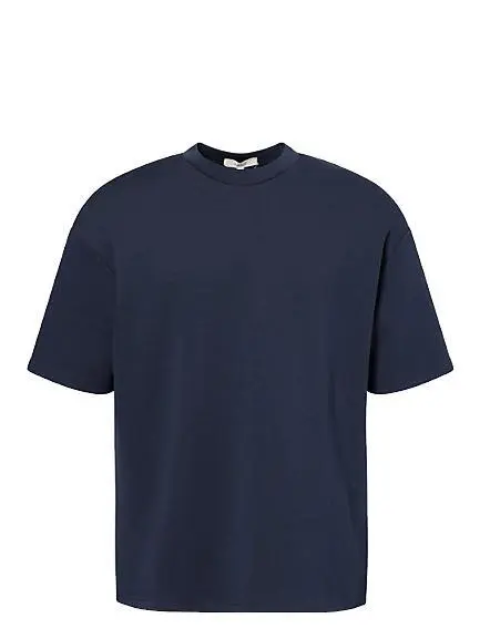 ARNE Everyday Luxe Cotton-blend T-shirt - Navy