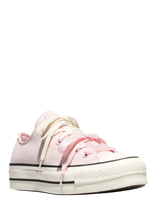 CONVERSE Chuck Taylor All Star Lift Peached Low Top Platform Sneakers - Decade Pink/egret/black