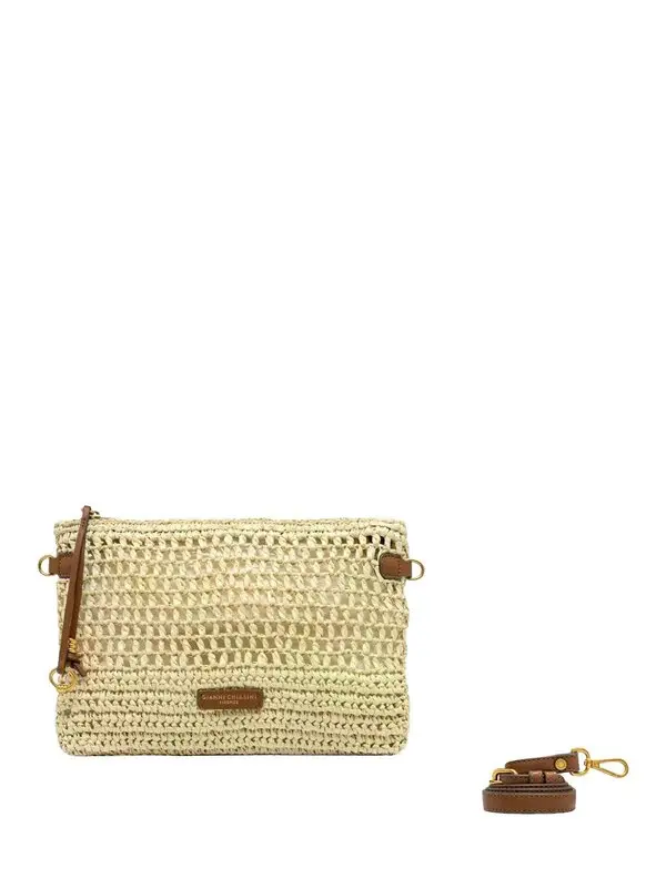 GIANNI CHIARINI Nefeli Crochet Zip Pouch - Neutrals