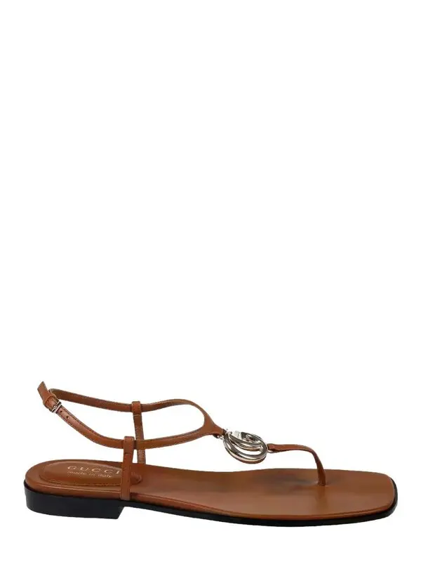 Gucci Double G Sandals - Brown