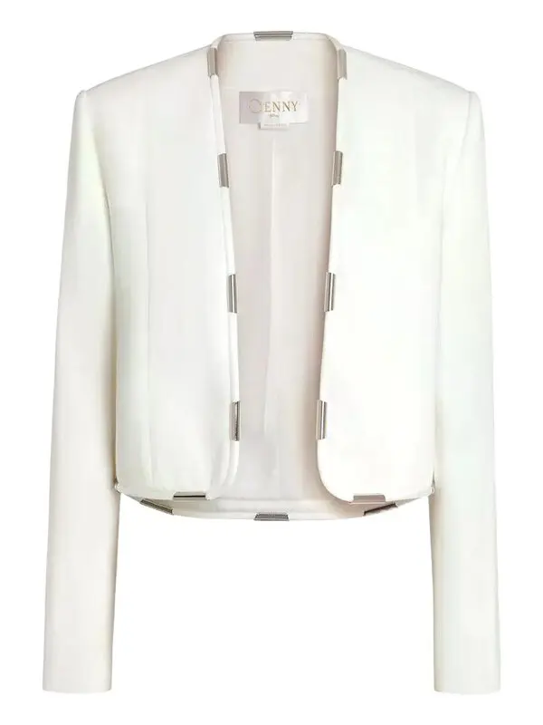 GENNY Metallic-detail Jacket - White