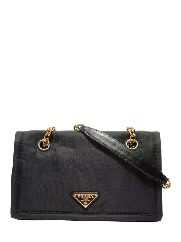 Prada 2010s Flap Chain Shoulder Bag - Black
