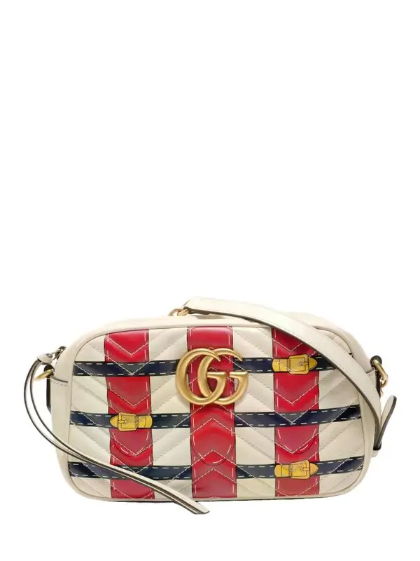 Gucci 2010s Marmont Leather Shoulder Bag - Neutrals