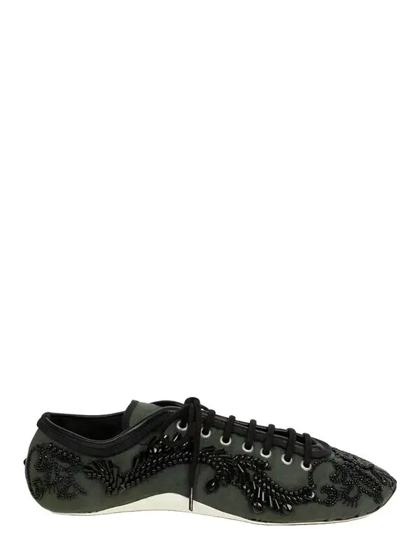 Dries Van Noten Embroidered Ballerina Sneakers - Green