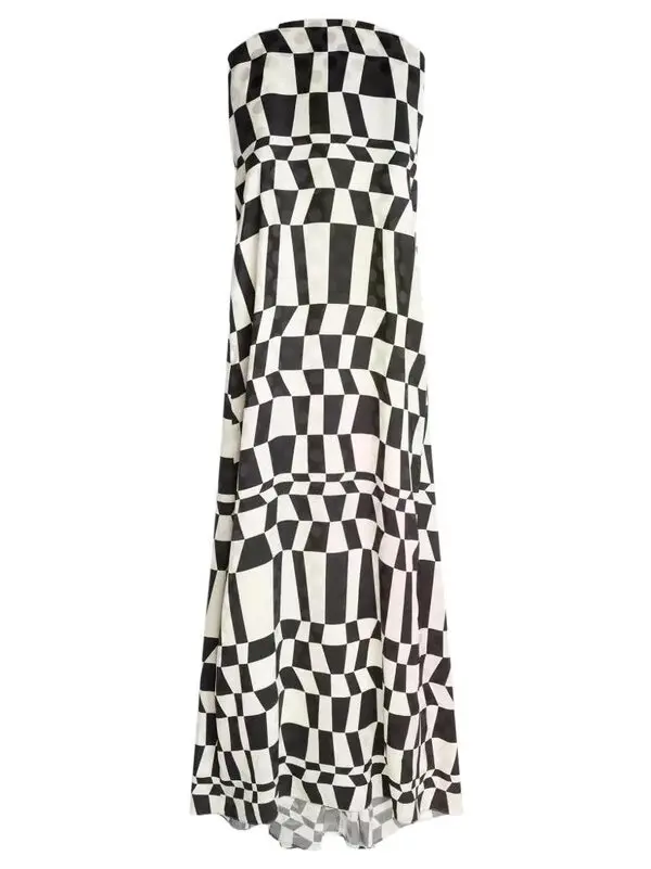 Dries Van Noten Printed Maxi Dress - Black