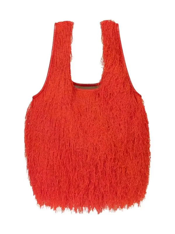 Dries Van Noten Mini Ruffled Tote Bag - Red