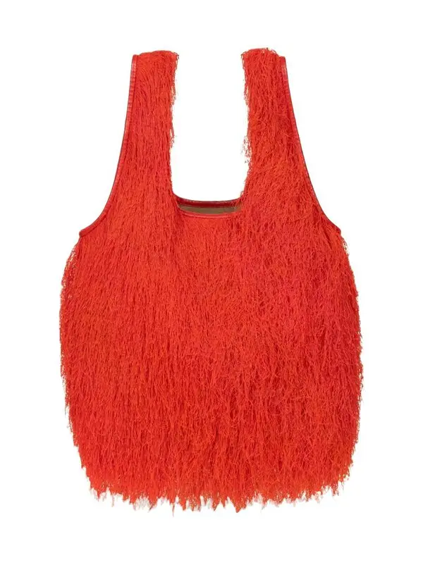 Dries Van Noten Mini Ruffled Tote Bag - Red