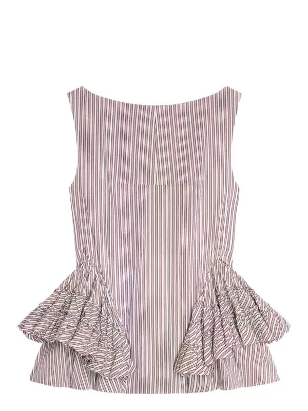 Dries Van Noten Ruffled Peplum Top - Neutrals