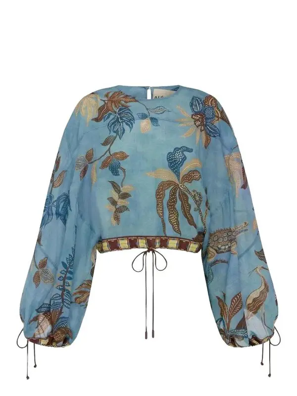 ALEMAIS Georgie Floral Blouse - Blue