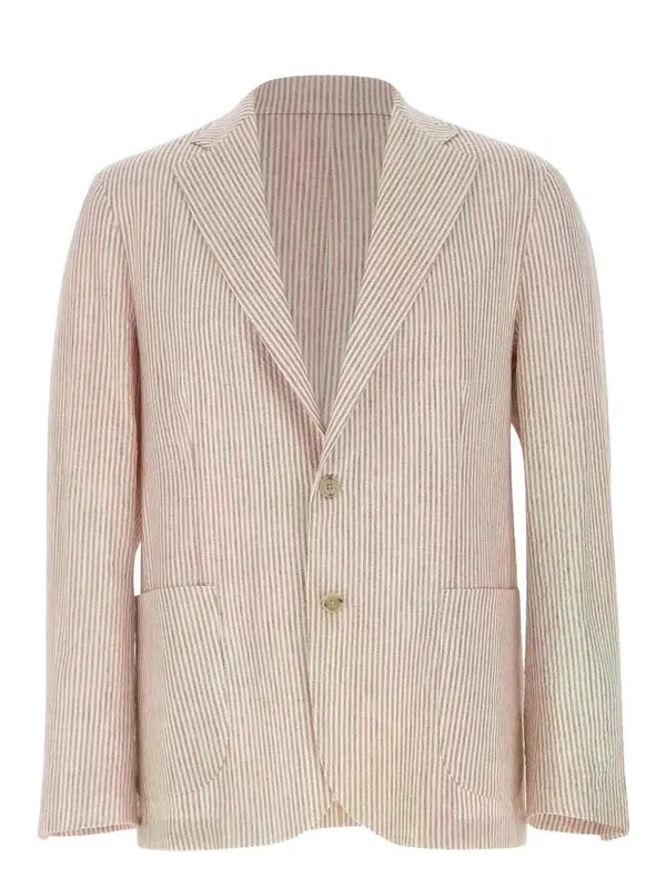 BARBA NAPOLI Easy J Striped Patch-pocket Blazer - Neutrals