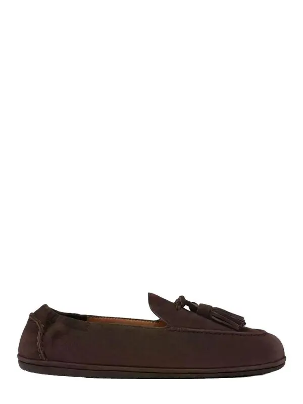 SCAROSSO Anais Tassel Loafers - Brown