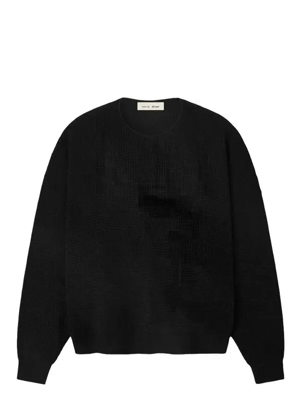 Fear Of God Waffle-knit Sweater - Black