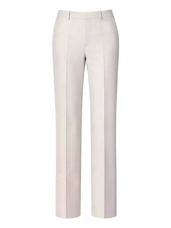 Victoria Beckham Pressed-crease Wide-leg Trousers - Neutrals