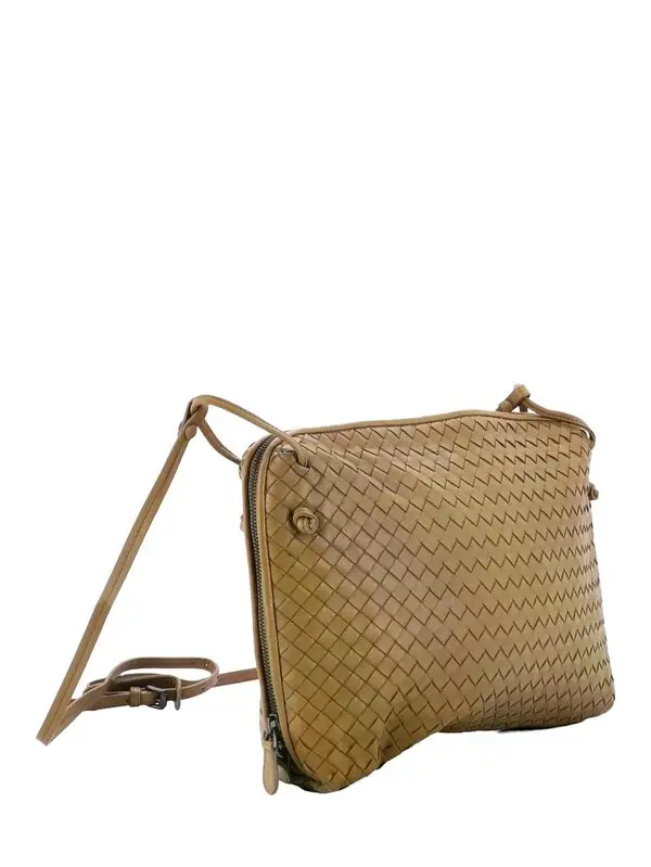 Bottega Veneta Nodini Intrecciato Nappa Medium Crossbody Bag - Brown