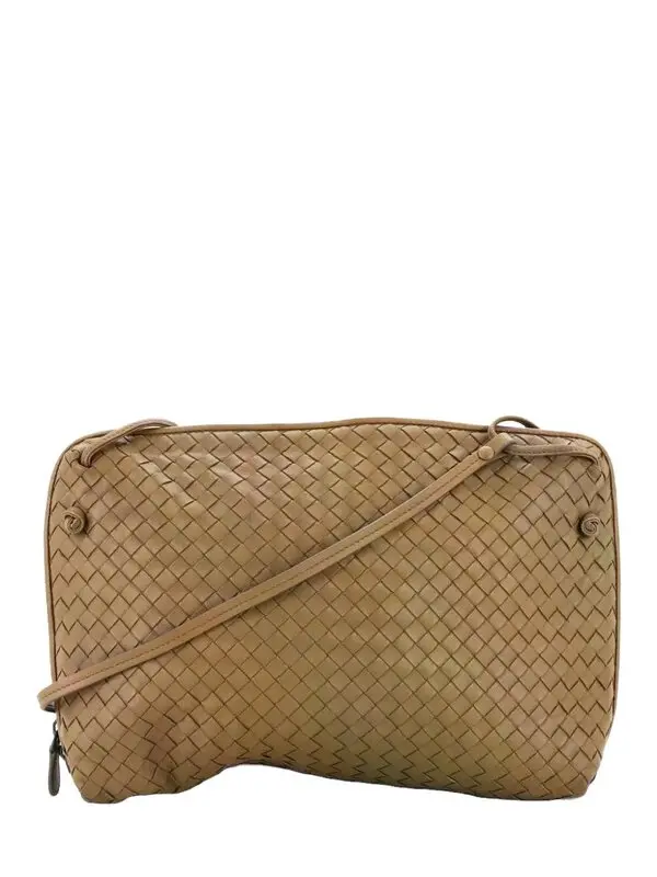 Bottega Veneta Nodini Intrecciato Nappa Medium Crossbody Bag - Brown