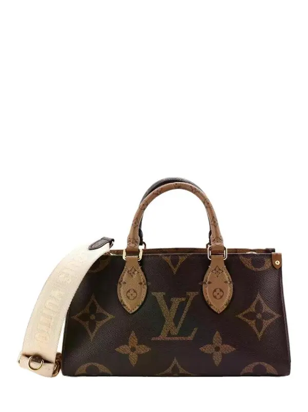 LOUIS VUITTON Onthego Tote Reverse Monogram Giant East West Shoulder Bag - Brown