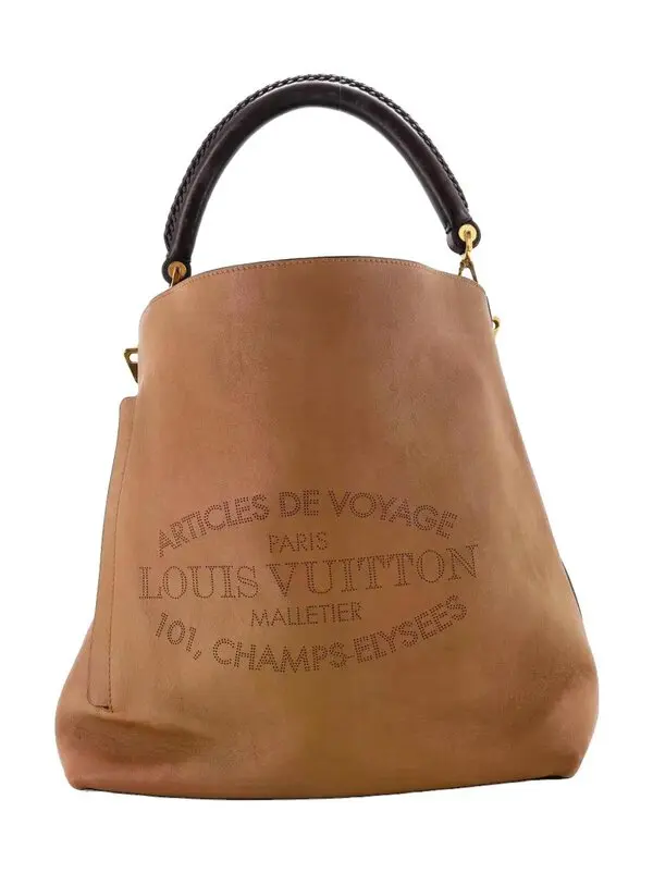 LOUIS VUITTON Voyage Bagatelle Leather Hobo Bag - Brown