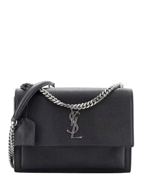Saint Laurent Sunset Medium Crossbody Bag - Grey