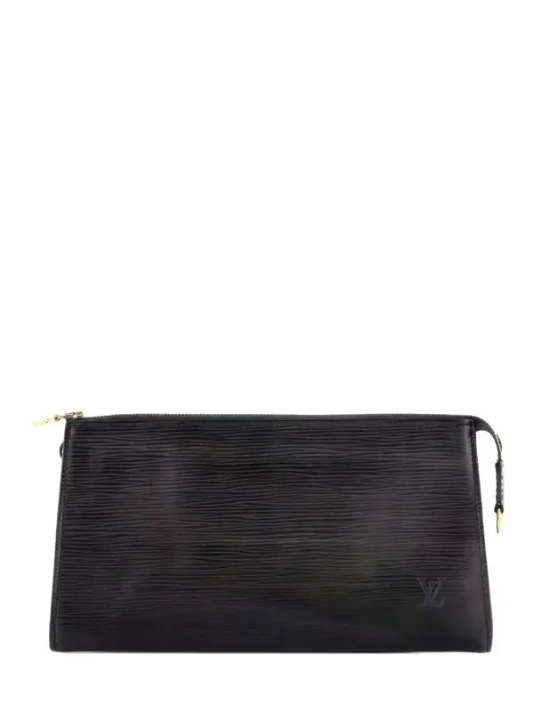 LOUIS VUITTON Pochette Accessoires Epi Leather Clutch Bag - Black