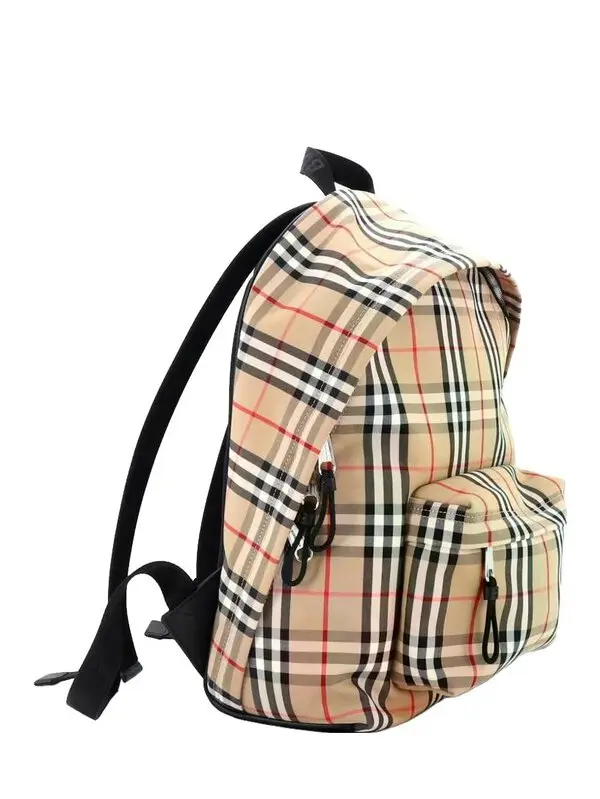 Burberry Jett Vintage Check Canvas Medium Backpack - Brown