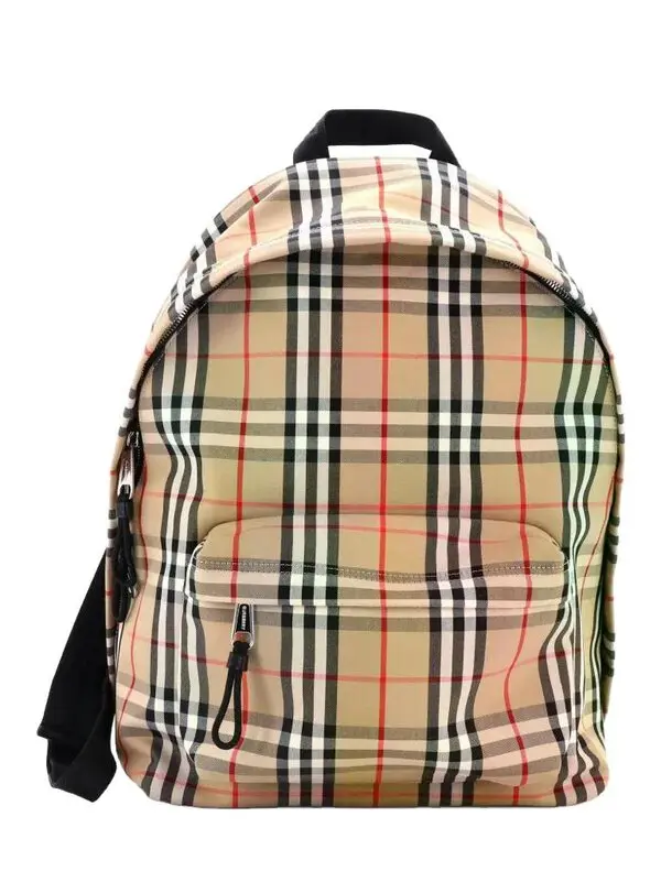 Burberry Jett Vintage Check Canvas Medium Backpack - Brown